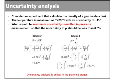 Uncertainty Analysis Consider An Experiment That