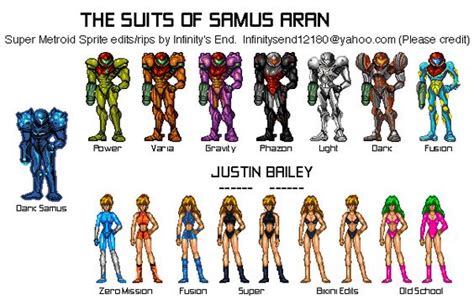 Metroid Series Samus Suits Sprite Sheets Pinterest Suits