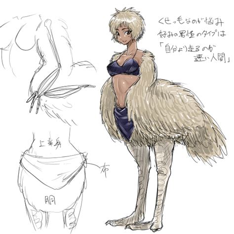 Rule 34 Avian Bird Emu Female Harpy Human Being Bizarre Monster