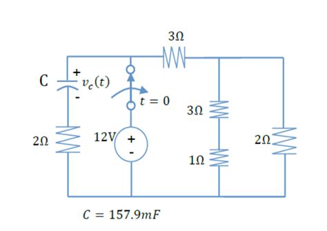 Solved In The Transient Circuit Shown Below Determine The Chegg