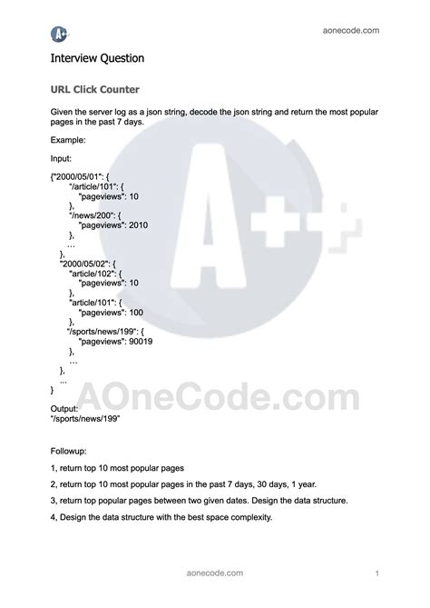 Amazon Interview Questions AOneCode