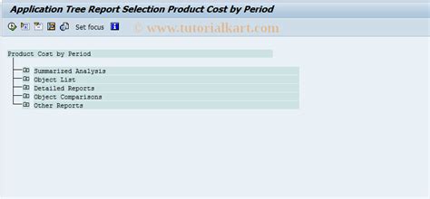 KKBO SAP Tcode Report Tree