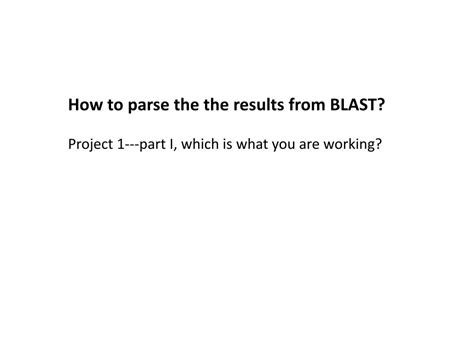 Ppt Basic Local Alignment Search Tool Blast Program Query Database