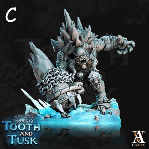 Ice Trolls Dnd Miniature L 3d Printed Model L Winter Etsy