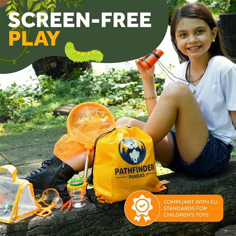 Set De Cercetare Pentru Explorarea Naturii Kit Explorator Aventurier Cu Binoclu Lupa Plasa De