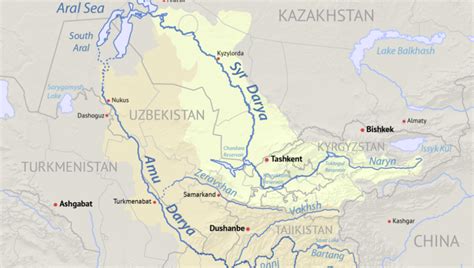 Amu Darya River Map