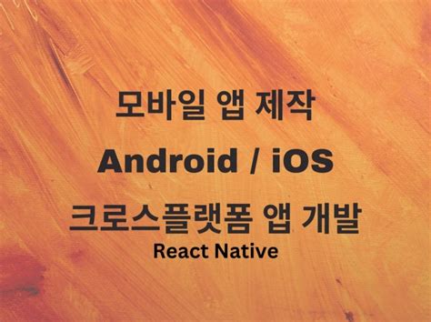 크로스플랫폼 앱개발 ios android 앱개발한번에 크몽