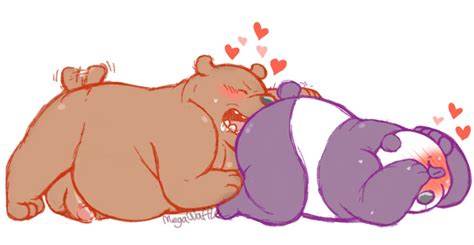 Rule 34 Anal Balls Bear Blush Closed Eyes Duo Grizzly Character Grizzly Bear Heart Male
