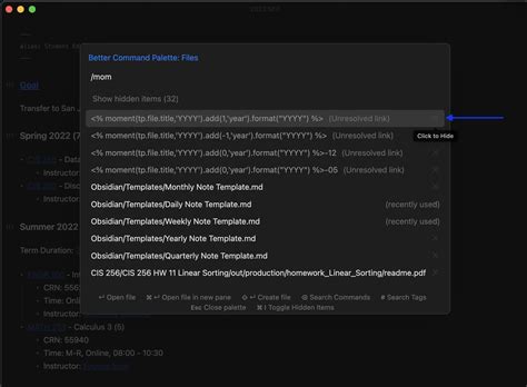 Hide Unresolved Links · Issue 60 · Alexbiegobsidian Better Command