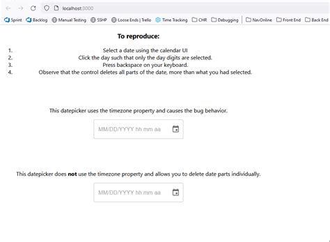 With Timezone Property Cannot Delete Individual Date Parts · Issue 9818 · Muimui X · Github
