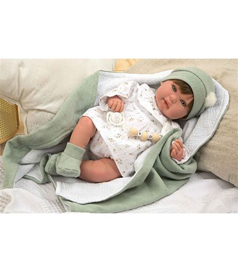 Bebé Reborn 45 cm Paulina con Manta