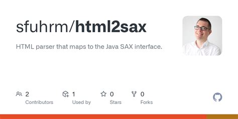 github sfuhrm html2sax html parser that maps to the java sax interface