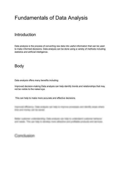 Solution Fundamentals Of Data Analysis Studypool Solution Fundamentals Of Data Analysis Studypool
