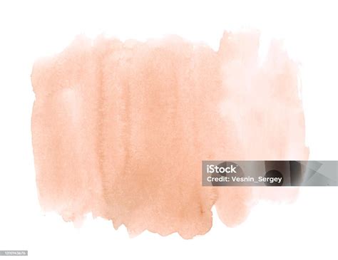흰색 배경에 부드러운 산호 핑크 수채화 미묘한 갈색 물 색깔 수채화 물감에 대한 스톡 사진 및 기타 이미지 수채화 물감 수채화 수채화 배경 Istock