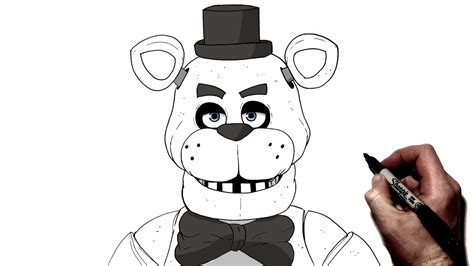 How To Draw Freddy Fazbear Step By Step Fnaf Youtube