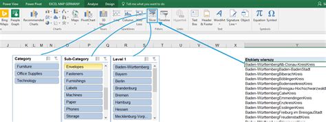 Dashboards Mit Excel Karte Mit Pivot Tabelle Und Datenschnitt Slicer