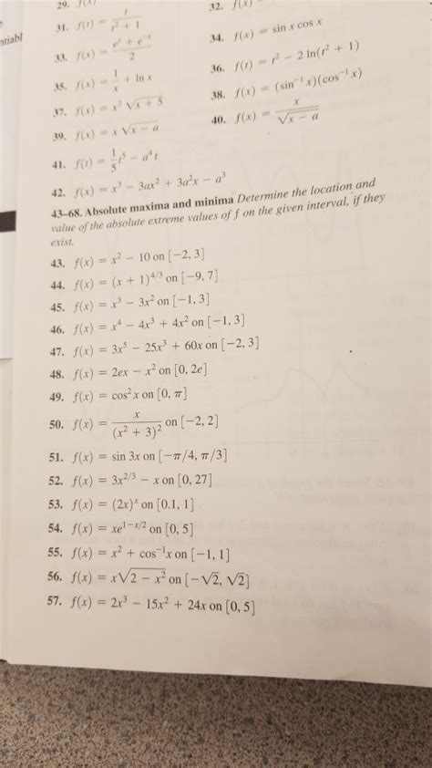 Solved How Would You Calculate The Max And Min For Problem Chegg Com