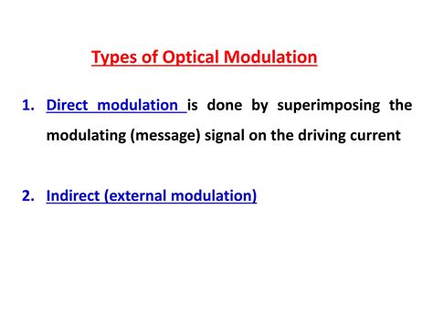 Optical Modulation External And Internal Pdf
