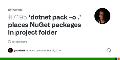 Dotnet Pack O Places Nuget Packages In Project Folder · Issue 7195 · Dotnetsdk · Github