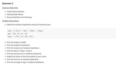 Solved Exercise 3 Exercise Objectives • Using Python
