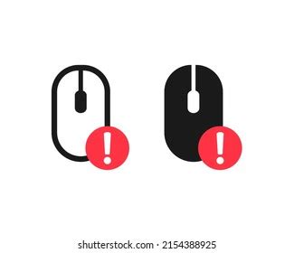 Mouse Cursor Warning Error Vector Illustration Stock Vector Royalty Free Shutterstock