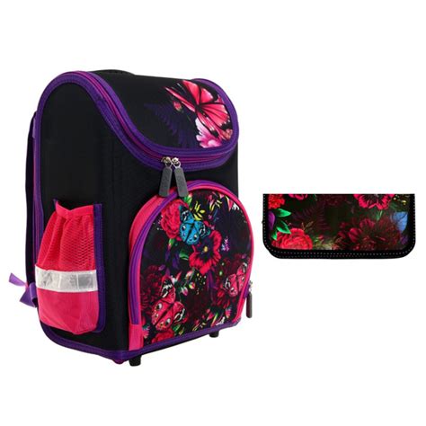 Ранец школьный Calligrata Бабочки раскладной пенал Eva купить с доставкой по выгодным