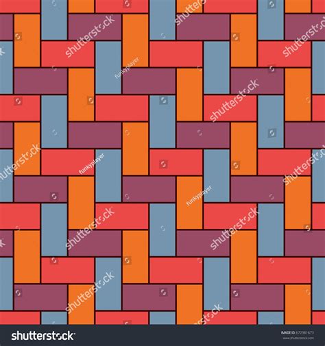 Rectangular Interlocking Blocks Wallpaper Parquet Background เวกเตอร์