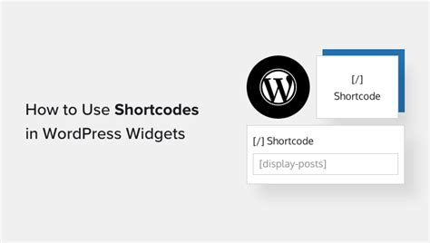 how to use shortcodes in your wordpress sidebar widgets