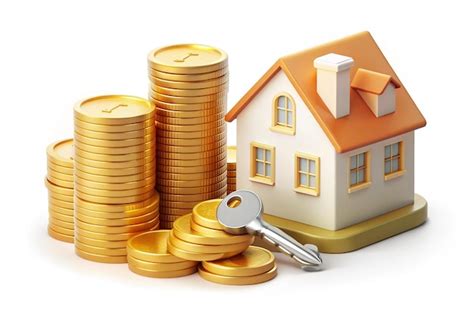 Unique Vector 3d Real Estate Coin Stack Modern Icon Trendy Symbols Isolated Premium Ai