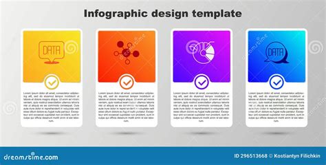 Set Data Analysis Mind Map Infographic Pie Chart And Business