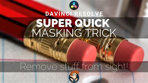 Quickly Remove Objects In Davinci Resolve Great Tip For Youtubers