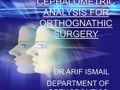 Soft Tissue Cephalometric Analysis For Orthognathic Surgery Pptx