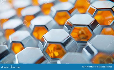 Honeycomb Collage Template Interconnected Hexagons For Unique Structure Ai Generated Stock