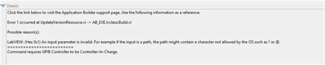 Error When Building Executable Error Occurred When Updating The Resources In The Application
