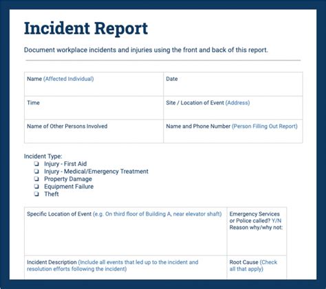 Ir Report Template