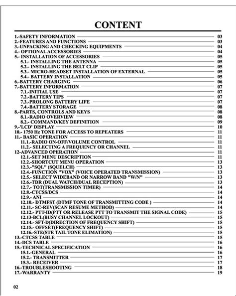 baofeng uv 5r spec sheet