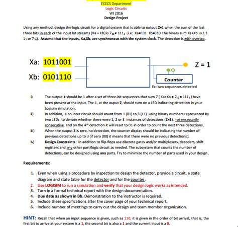 Using Any Method Design The Logic Circuit For A