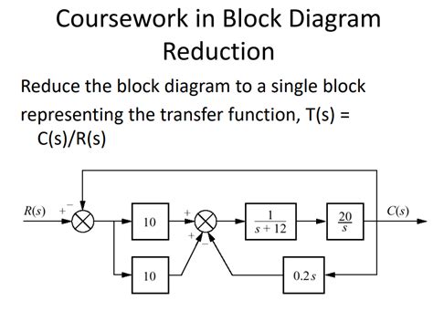 solved coursework in block diagram reduction reduce the