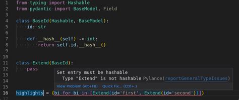 Type Is Not Hashable Pylance · Issue 3936 · Microsoftpylance