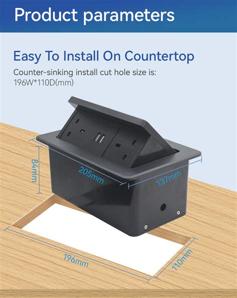Hot Export Uk Electric Socket Recessed Desk Table Power Socket Usb Furniture Desktop