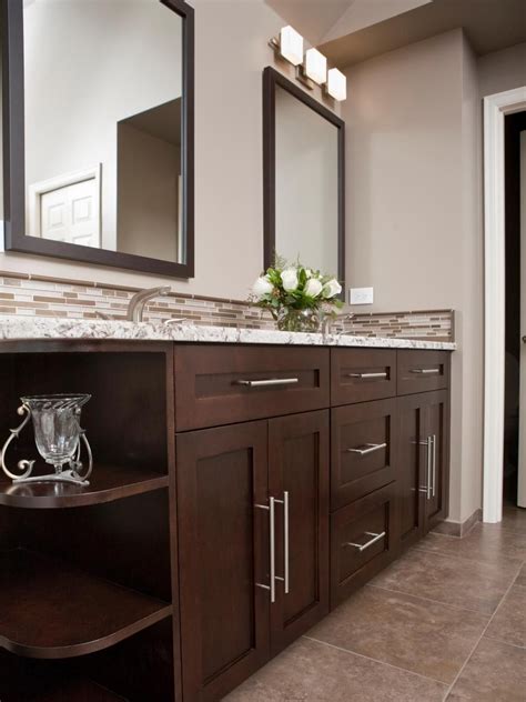 Dark Wood Bathroom Vanity