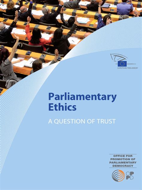 Pdf Parliamentary Ethics A Question Of Trust Codes Of Conduct Dokumen Tips