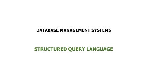 SOLUTION: Database management systems structured query language - Studypool