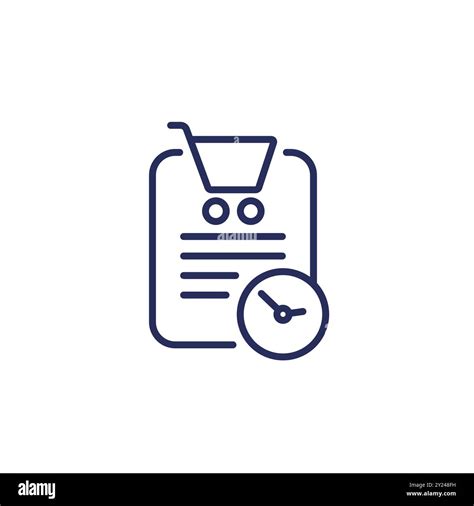 order history line icon vector stock vector image and art alamy