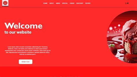 Ice Cream Full Website Create Using In Html And Css Only Part 01 For
