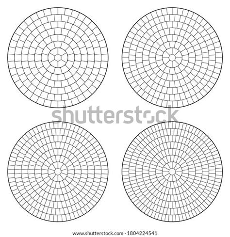 Set Circular Tiles Flooring Vector Hexagon Stock Vector Royalty Free