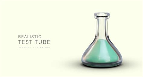 Premium Vector Glass Triangular Flask With Green Liquid Realistic Premium Vector Glass Triangular Flask With Green Liquid Realistic