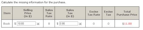 solved calculate the missing information for the purchase