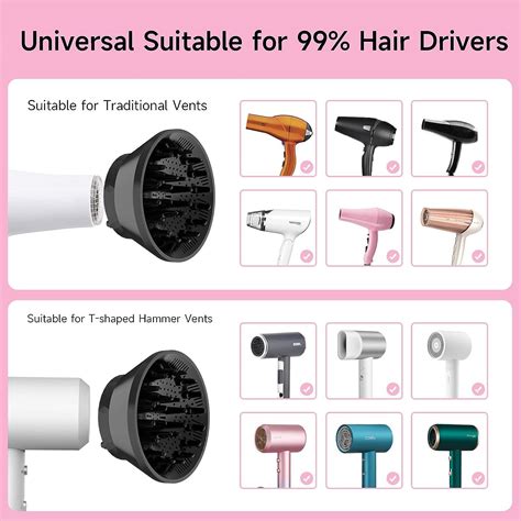 Universal Hair Diffuser Attachment For Curly Hair Travel Friendly
