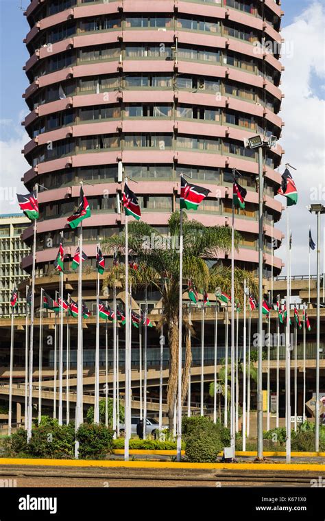 Kenyatta International Convention Centre Kicc Exterior With Kenyan